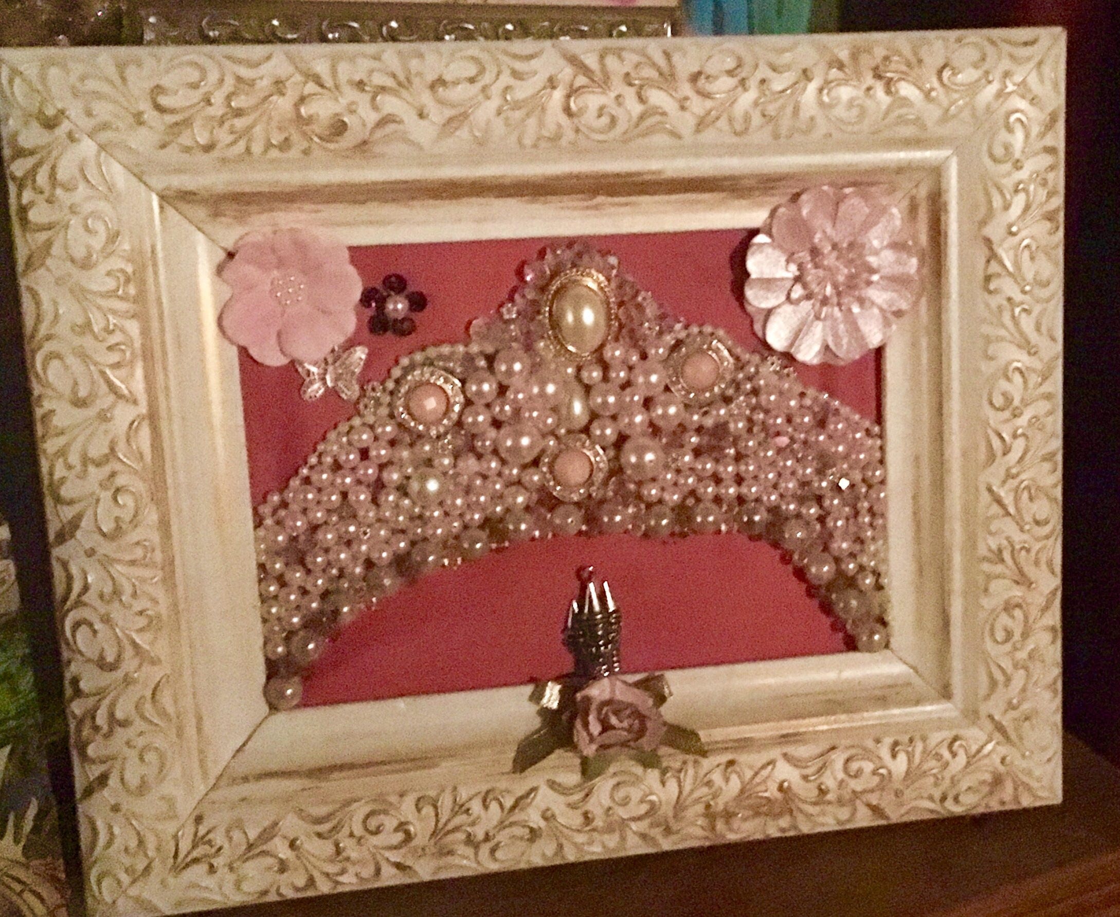 Princess Tiara Design Vintage Jewelry Art Framed - Etsy