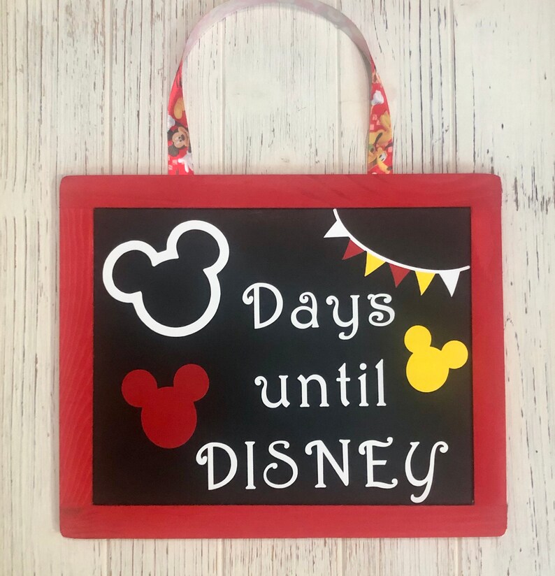 Countdown to Disney chalkboard Days until Disney Vacation | Etsy