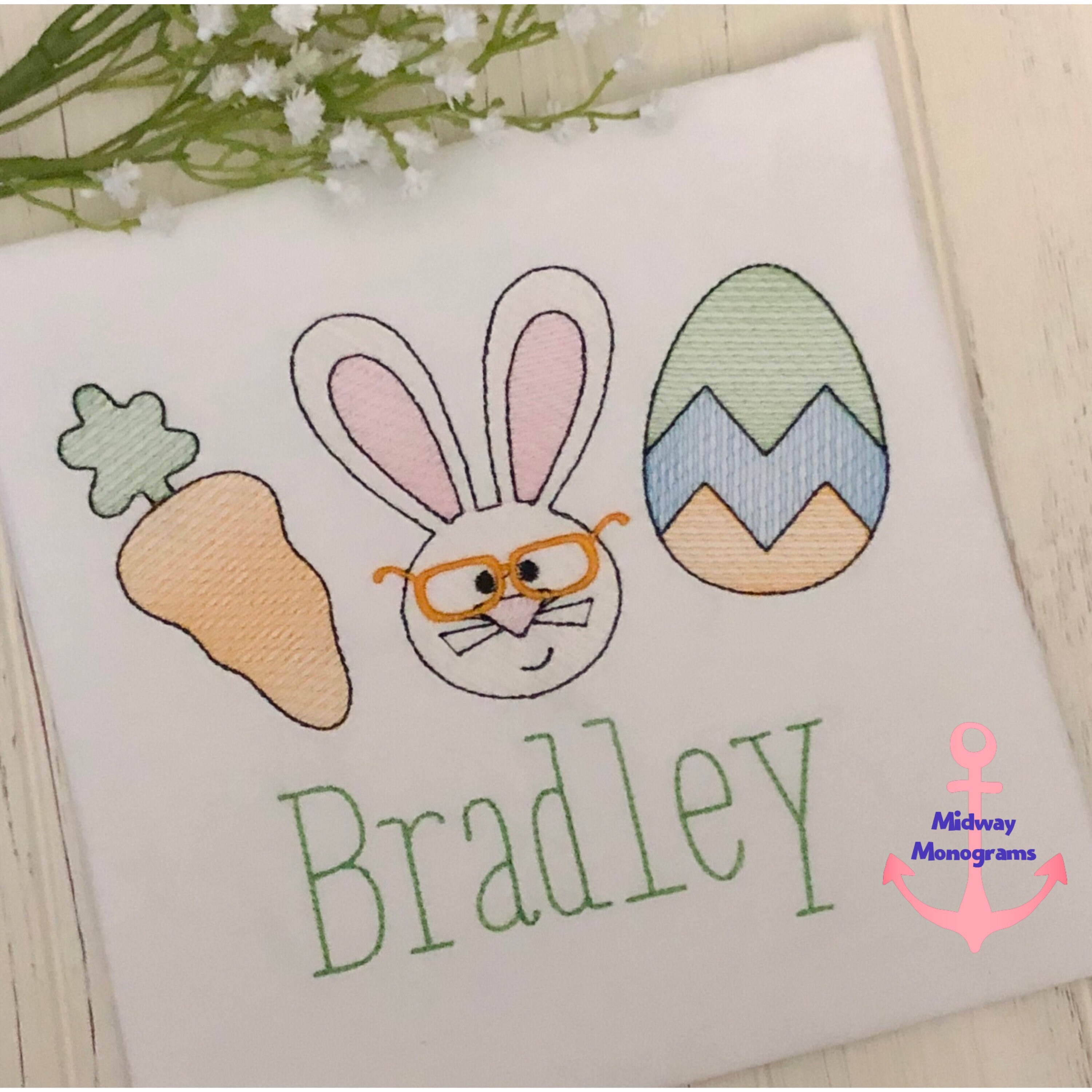 Personalized Easter Shirt For Boys Easter Trio Sketch Shirt | Etsy