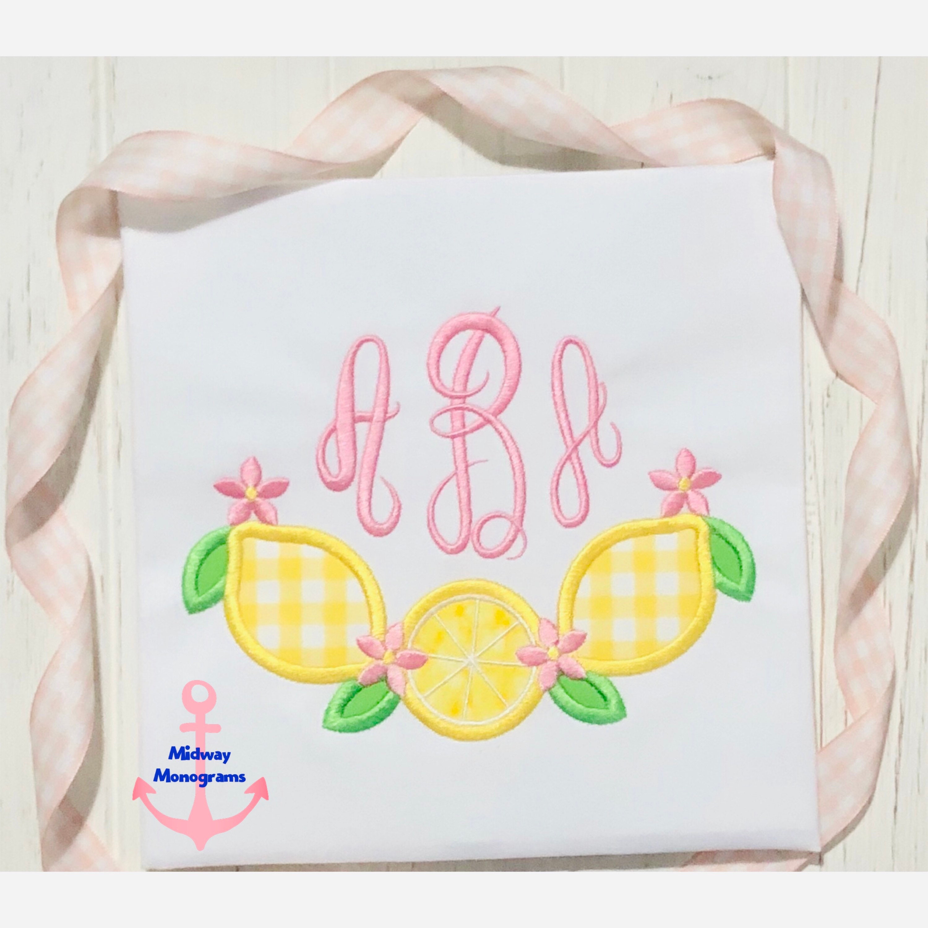 Personalized Lemon Trio Shirt For Girls Appliqué Lemon Trio - Etsy.de