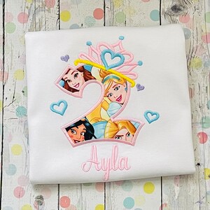 Princess Birthday Shirt - Personalized Princess Birthday Shirt Ages 1-9 ...