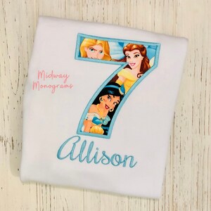 Princess Birthday Shirt - Personalized Princess Birthday Shirt Ages 1-9 ...