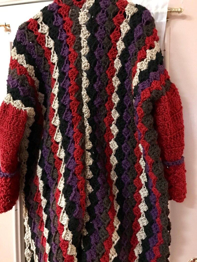 PLUS SIZE Red Long Coat Duster Woman's Men's Purple FREE Shipping Black ...