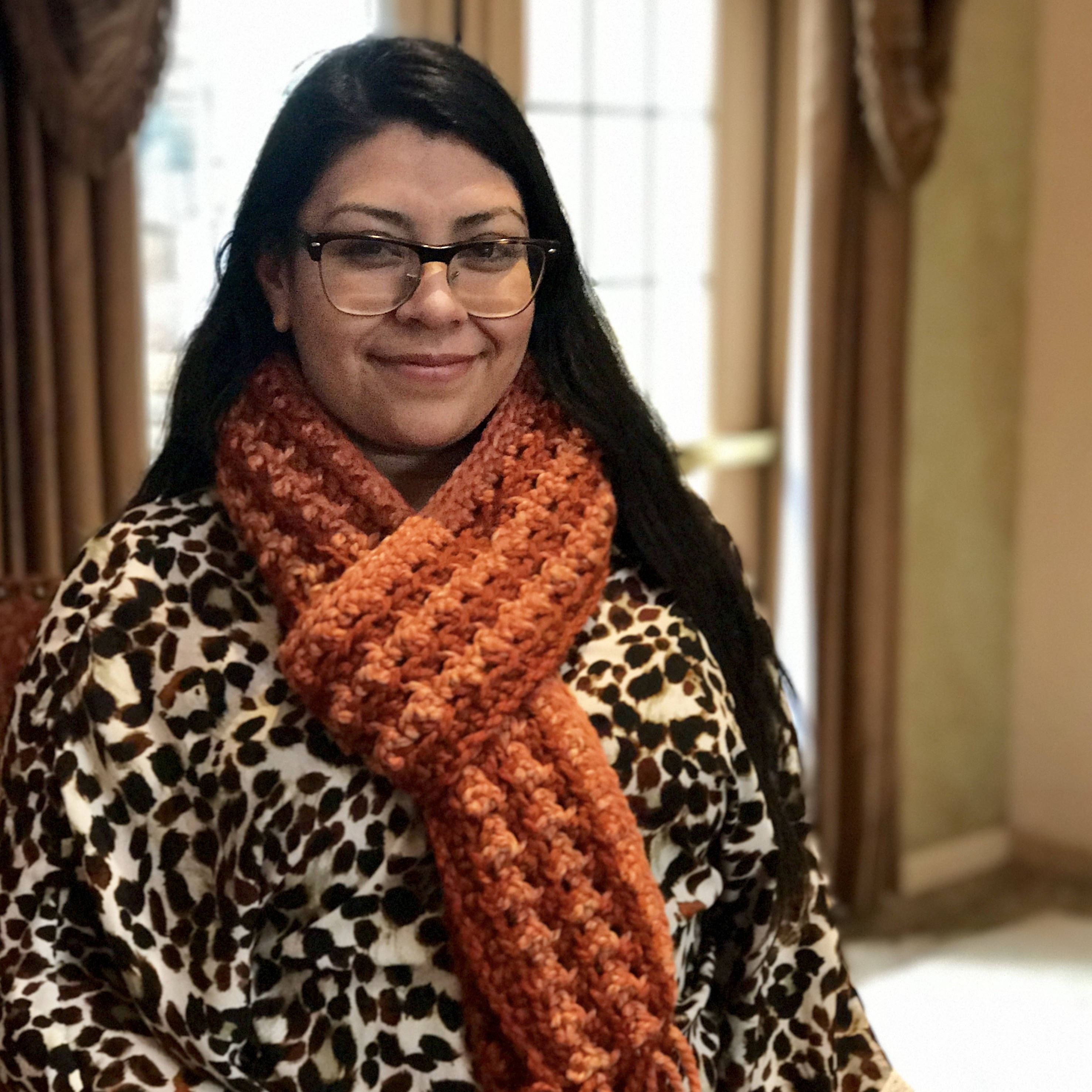 Unisex Long Scarf Rust Orange Mega Scarf Hand Crocheted READY - Etsy