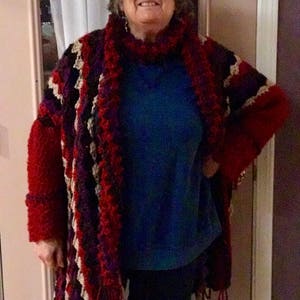 PLUS SIZE Red Long Coat Duster Woman's Men's Purple FREE Shipping Black ...