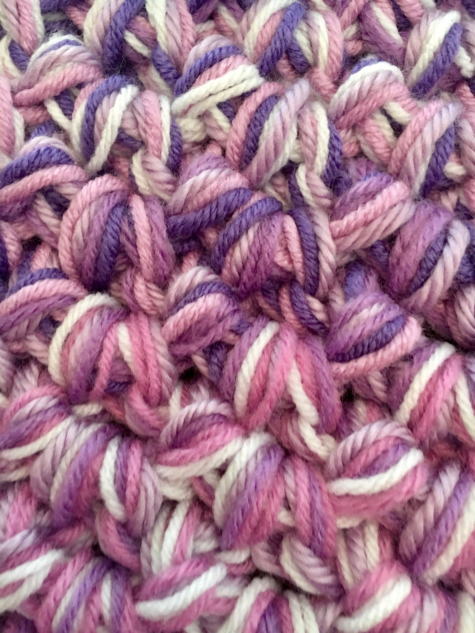 Pink Purple White Rug Hand Crochet Hearth Rug Bedside Rug Throw Rug ...