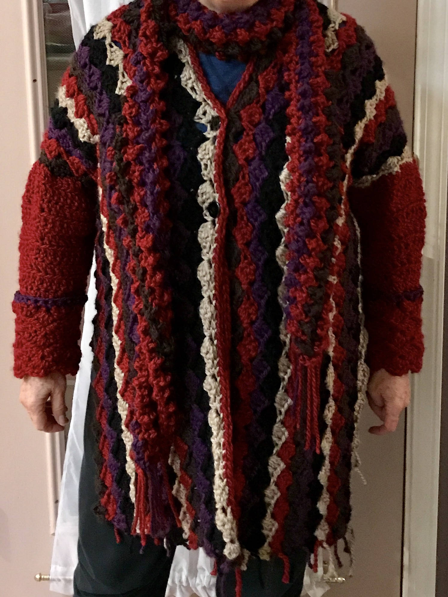 PLUS SIZE Red Long Coat Duster Woman's Men's Purple FREE Shipping Black ...