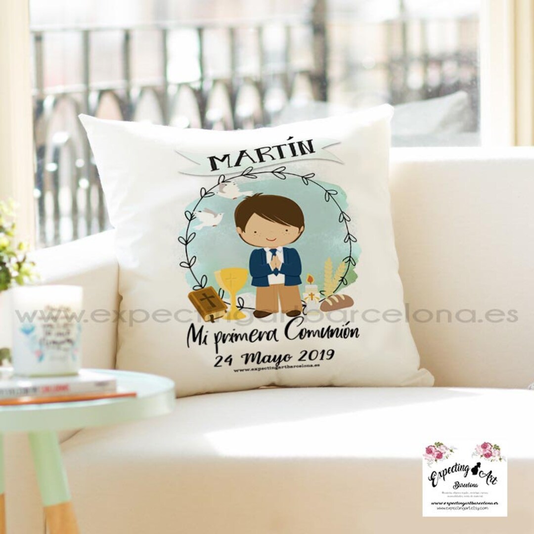 Communion Cushion Boy. First Communion Gift. Holy Communion Pillow ...