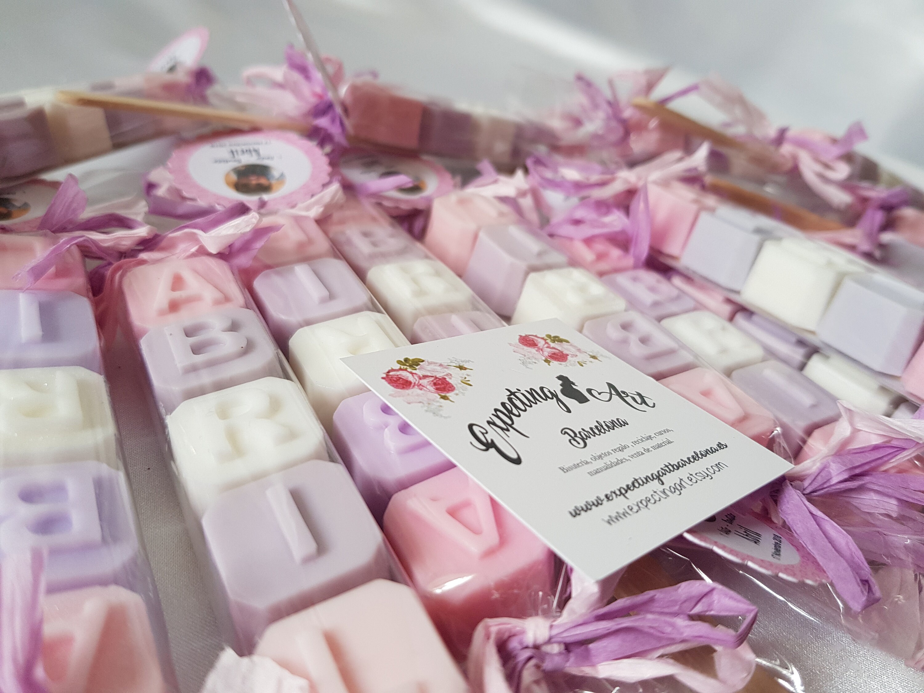 Brocheta jabón letras con nombre Recuerdo para bautizo Jabón ...