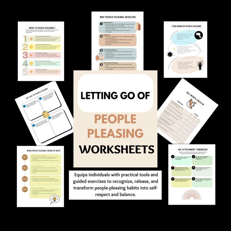 People Pleasing Detox Workbook Boundary Setting Therapy Worksheets ...