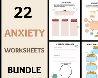 Anxiety Worksheets - Etsy