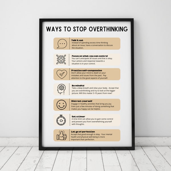 Stop Overthinking Poster - Etsy
