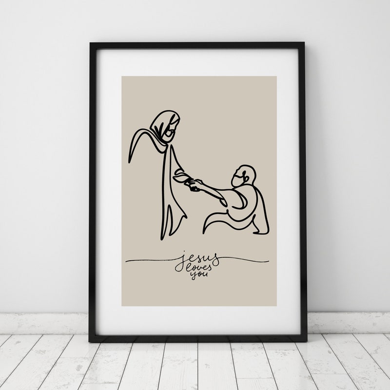 Christian Line Art - Etsy