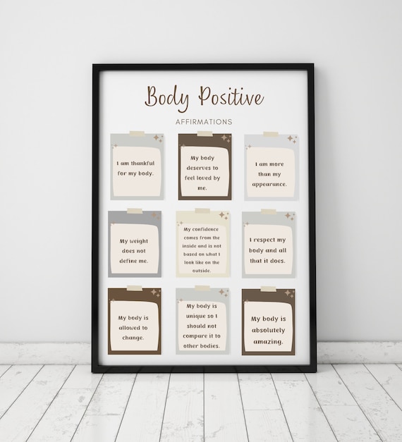 Body Positive Affirmations Wall Art Print Mental Health - Etsy