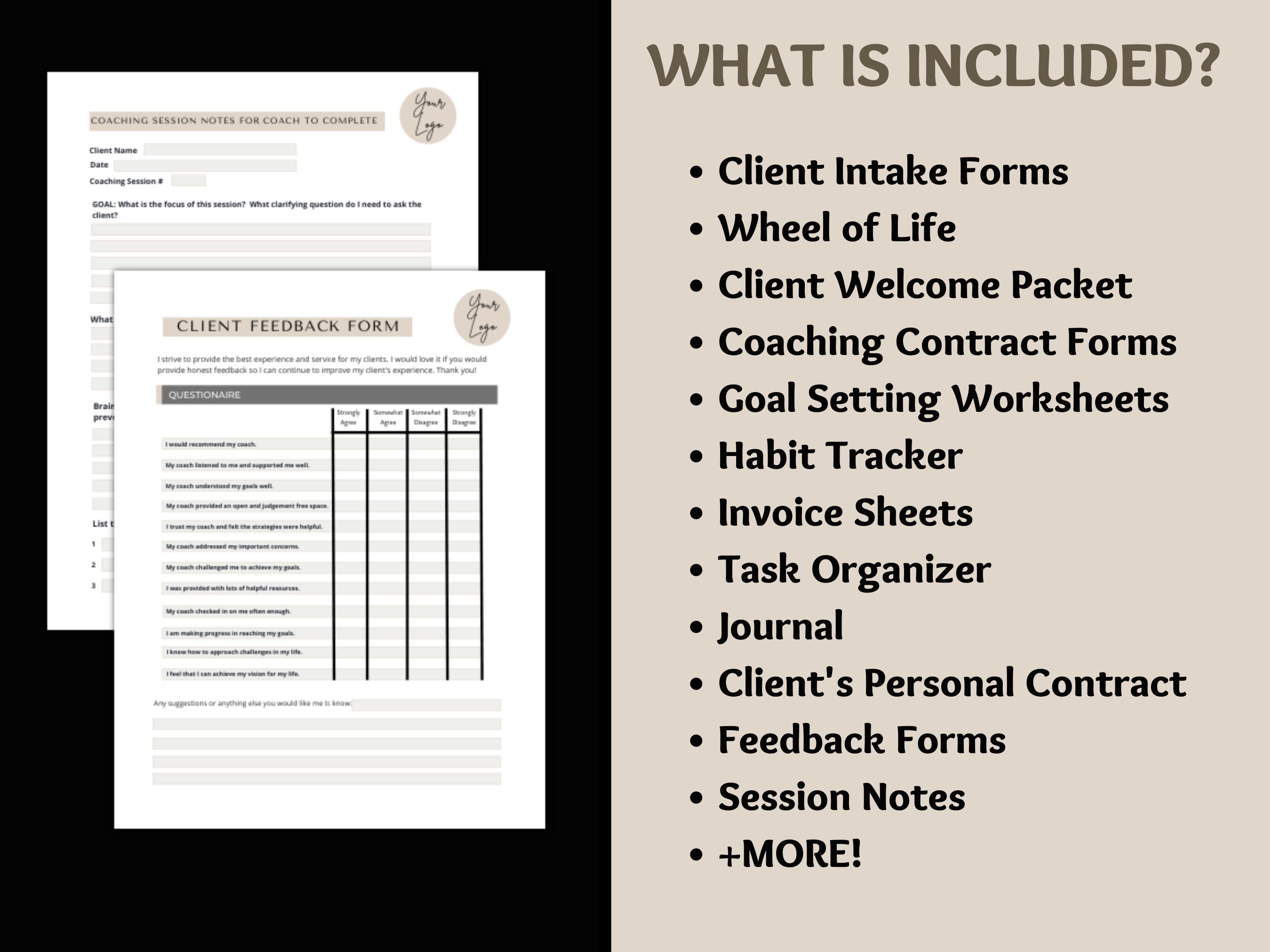 Coaching Intake Forms Templates Welcome Packet Editable in - Etsy