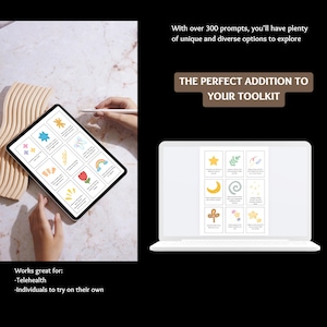 Kids Art Therapy Journal Prompt Cards Therapy Tools Mental Health ...