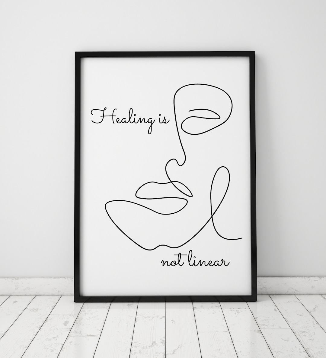 HEALING is NOT LINEAR Wall Art Print, Self Love Art, Therapy Office ...