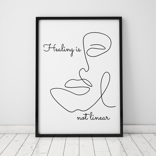 Healing is Not Linear Mental Health Poster Self Care Self - Etsy