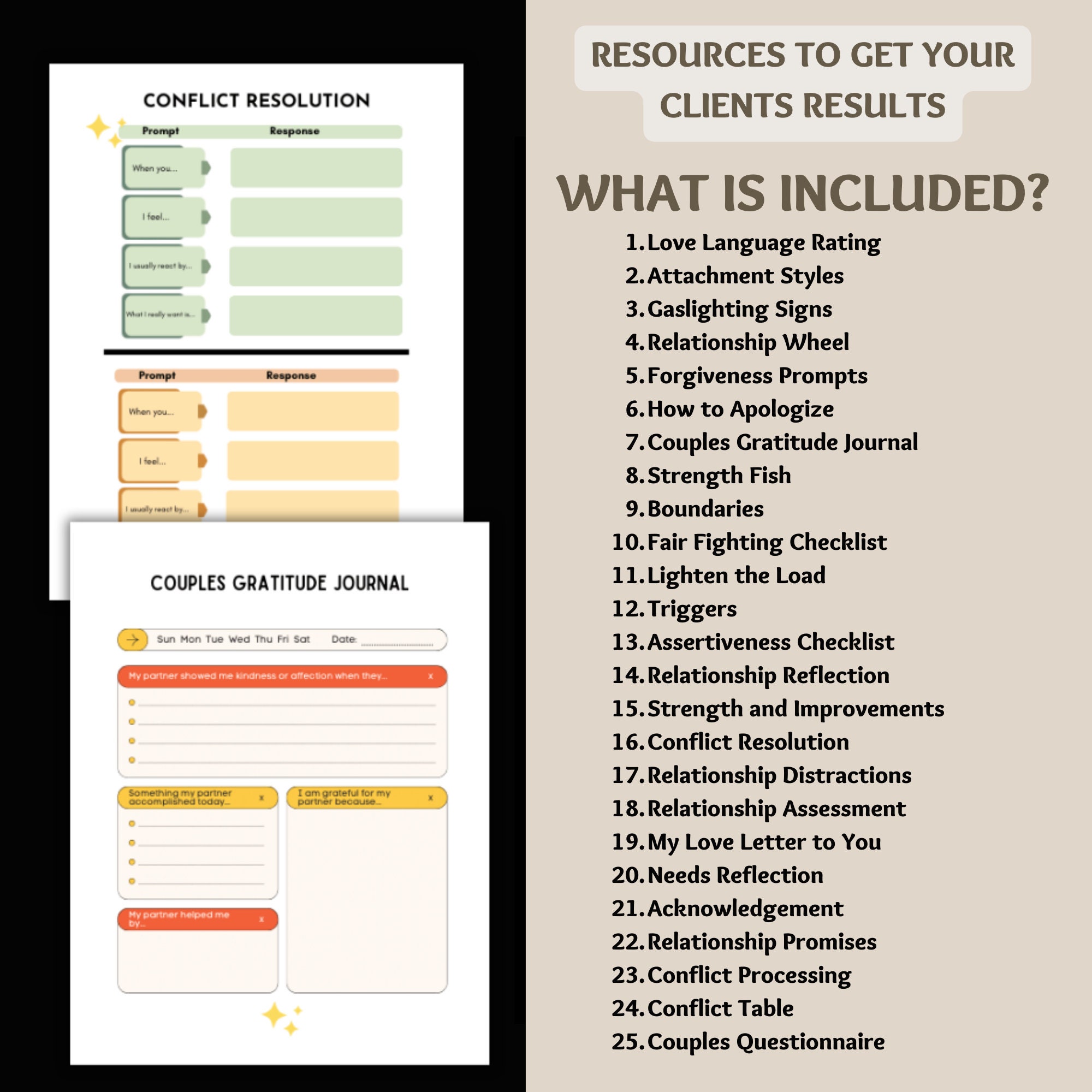 50 Couples Therapy Worksheets Bundle, Couples Therapy Forms, Reacting ...