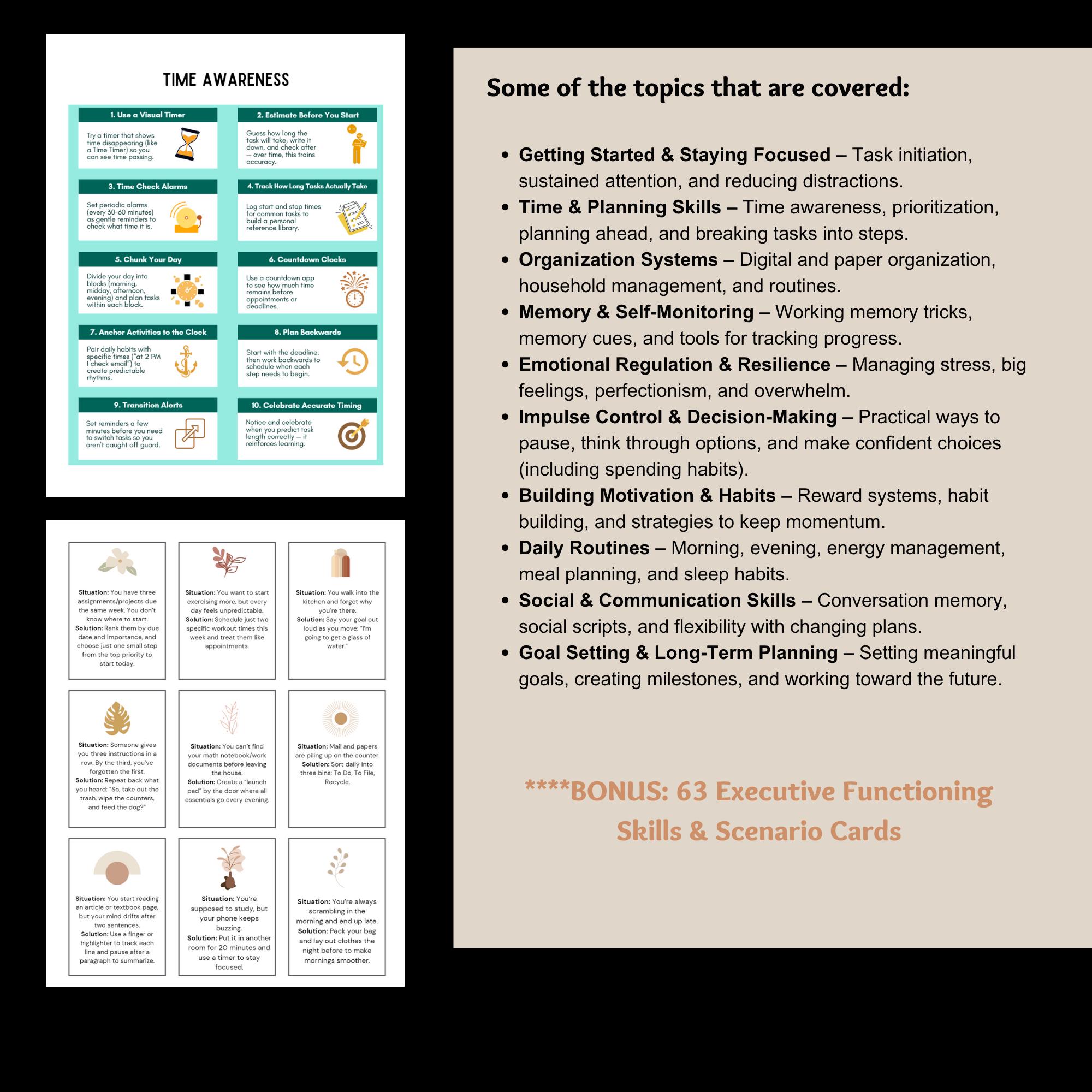 400 ADHD Executive Functioning Skills Strategies Resources, Mental ...