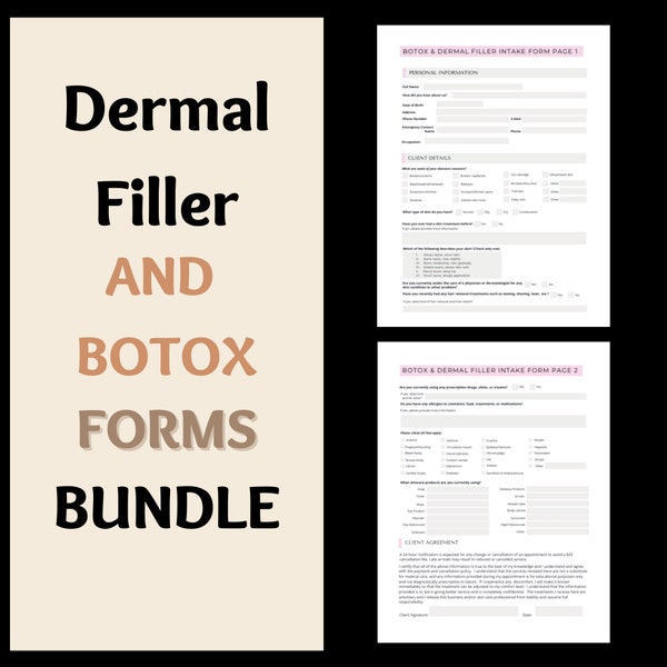 Botox consent form template - Etsy México