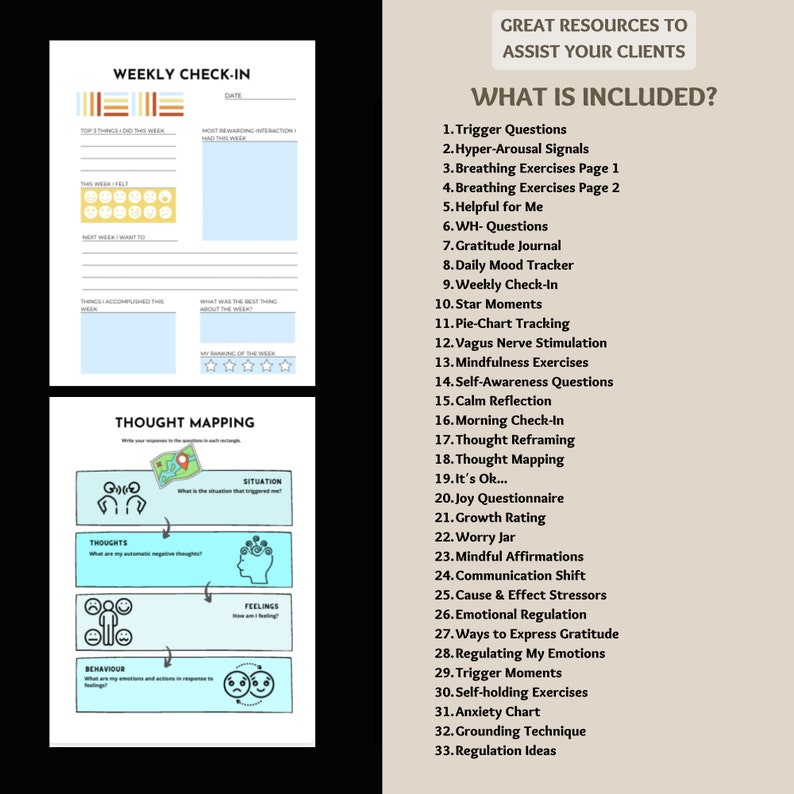 33 Nervous System Worksheets Bundle, Somatic Workbook, Polyvagal Theory ...