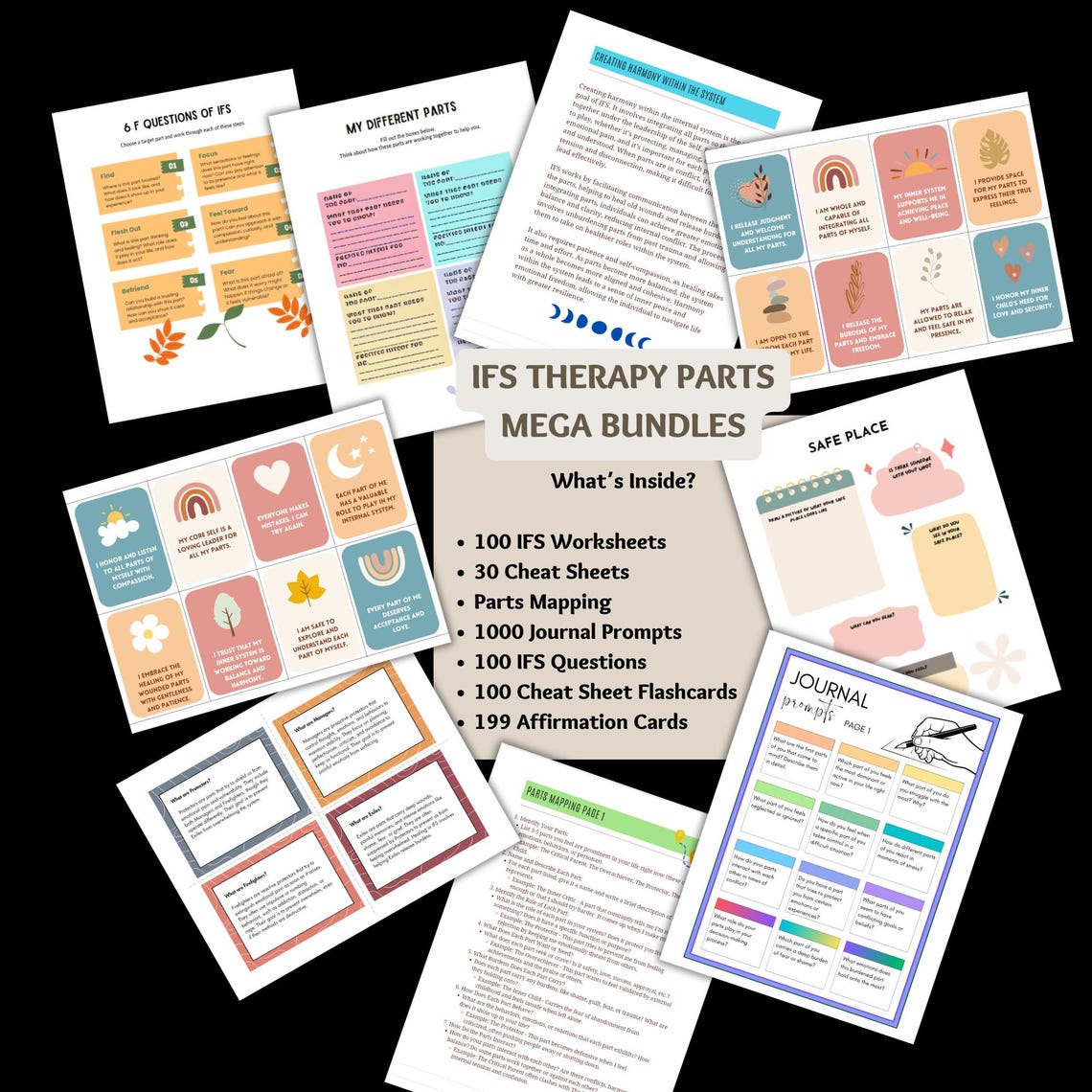 600+ Internal Family Systems Bundle, IFS Cheat Sheets, Parts Mapping ...