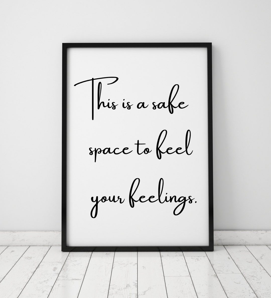 This is Safe Space to Feel Your Feelings Wall Art Print, Therapist ...