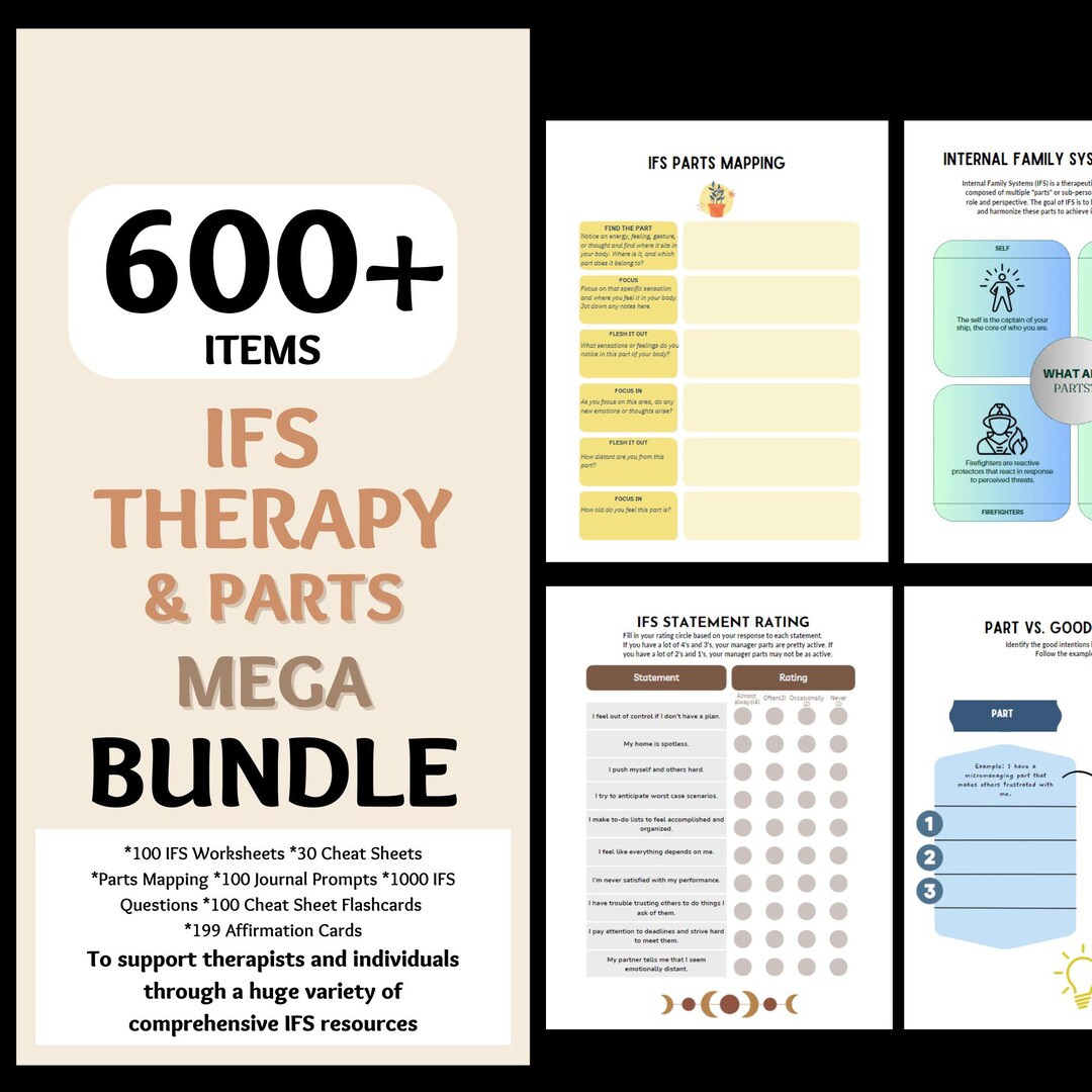 600+ Internal Family Systems Bundle, IFS Cheat Sheets, Parts Mapping ...