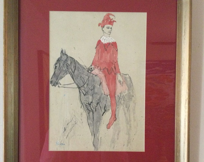 Pablo Picasso A Rare Early Lithograph His Rose Period " the Jester on ...
