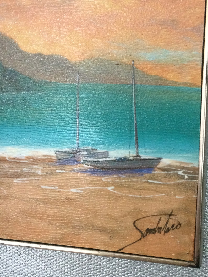 Original Oil Painting"sailing at the Beach" Well Listed Artist Joe ...