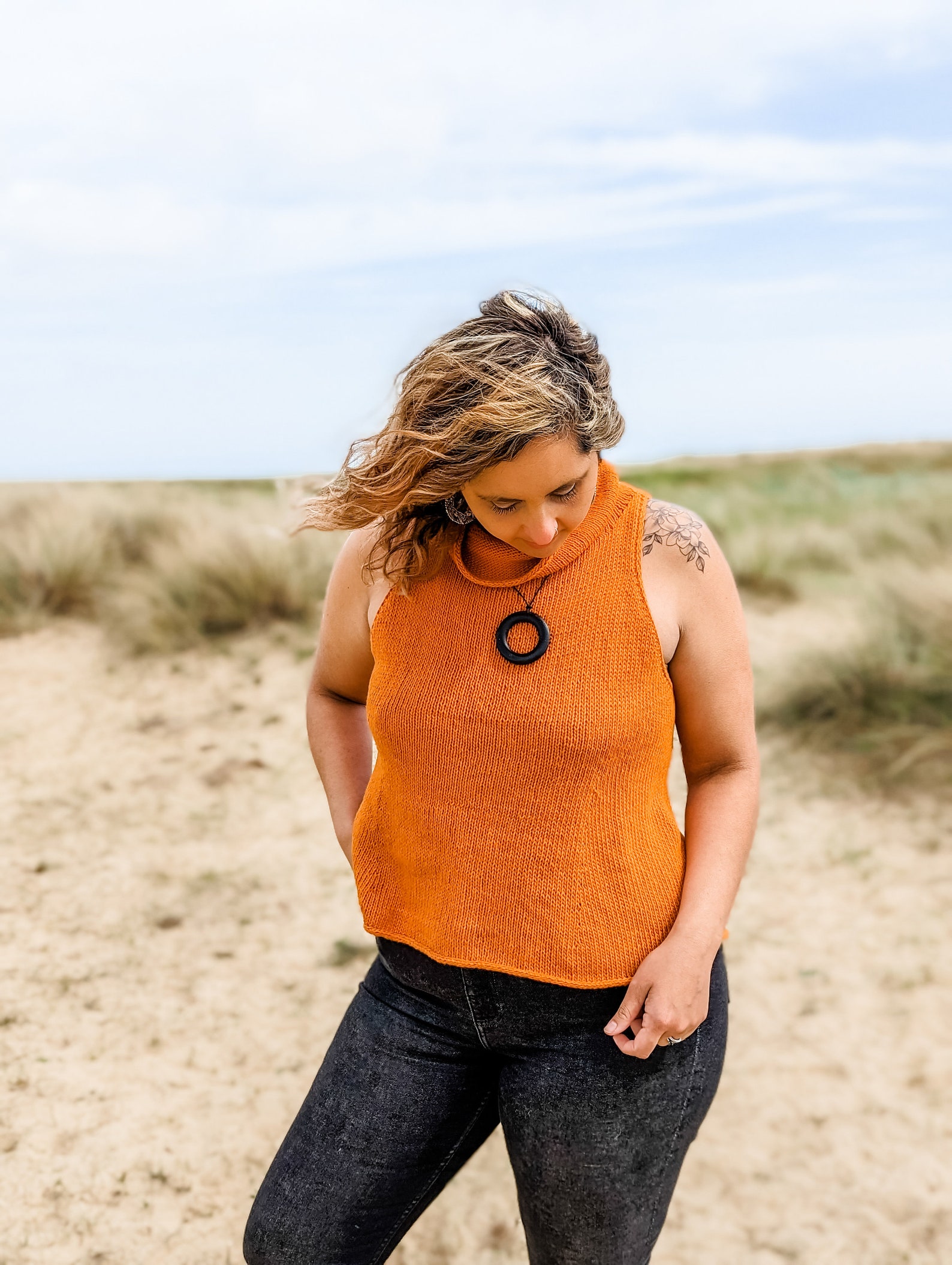 Sienna Tank Knitting Pattern: A-line Cowl Neck Top (PDF Pattern) - Etsy