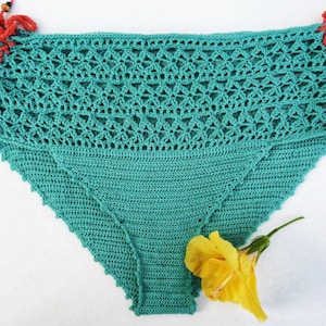Crochet Pattern >> Bikini Bottoms High Waisted Adaptable Lace Underwear ...