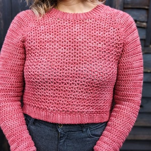 Sweetheart Jersey CROCHET PATTERN >> Raglan Cropped Hip Length Lace ...