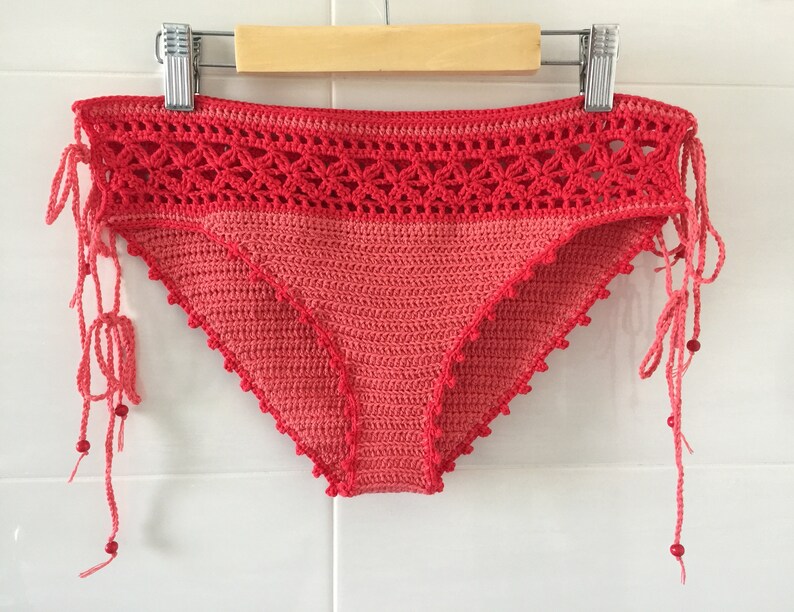 Crochet Pattern bikini bottoms high waisted adaptable | Etsy