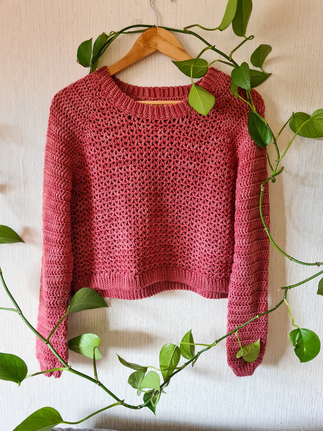 Sweetheart Jersey CROCHET PATTERN >> Raglan Cropped Hip Length Lace ...