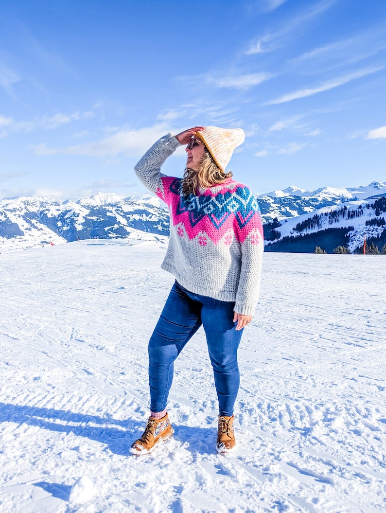 Fogata Pullover Crochet Pattern: Bulky Colorwork Sweater (PDF Pattern ...