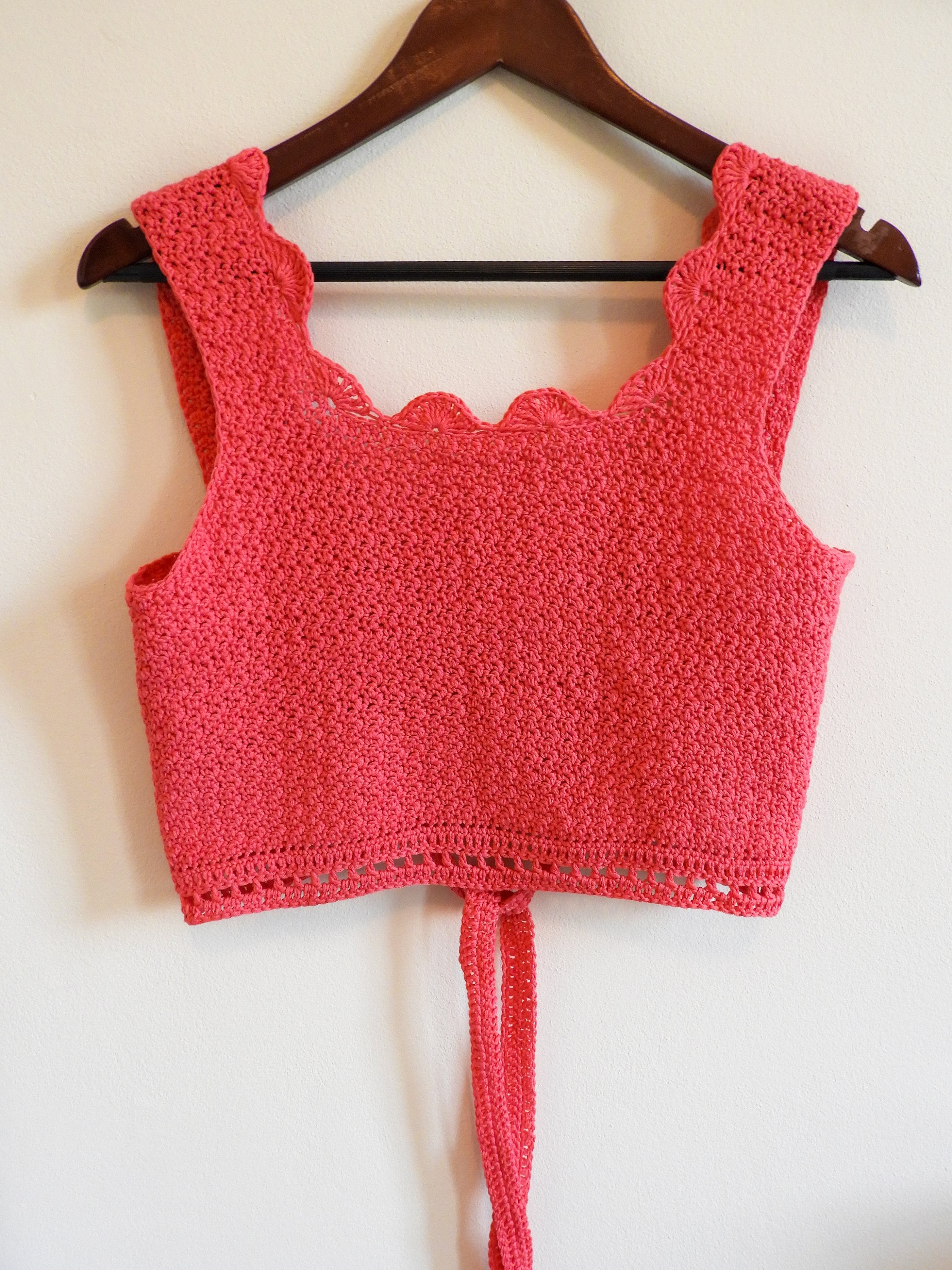 Poppy Top CROCHET PATTERN Summer Crop Open Backback - Etsy