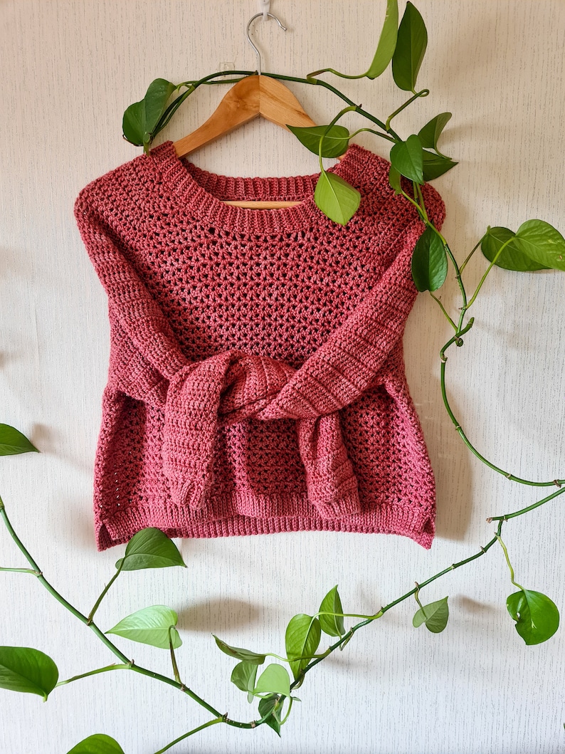 Sweetheart Jersey CROCHET PATTERN Raglan Cropped Hip - Etsy