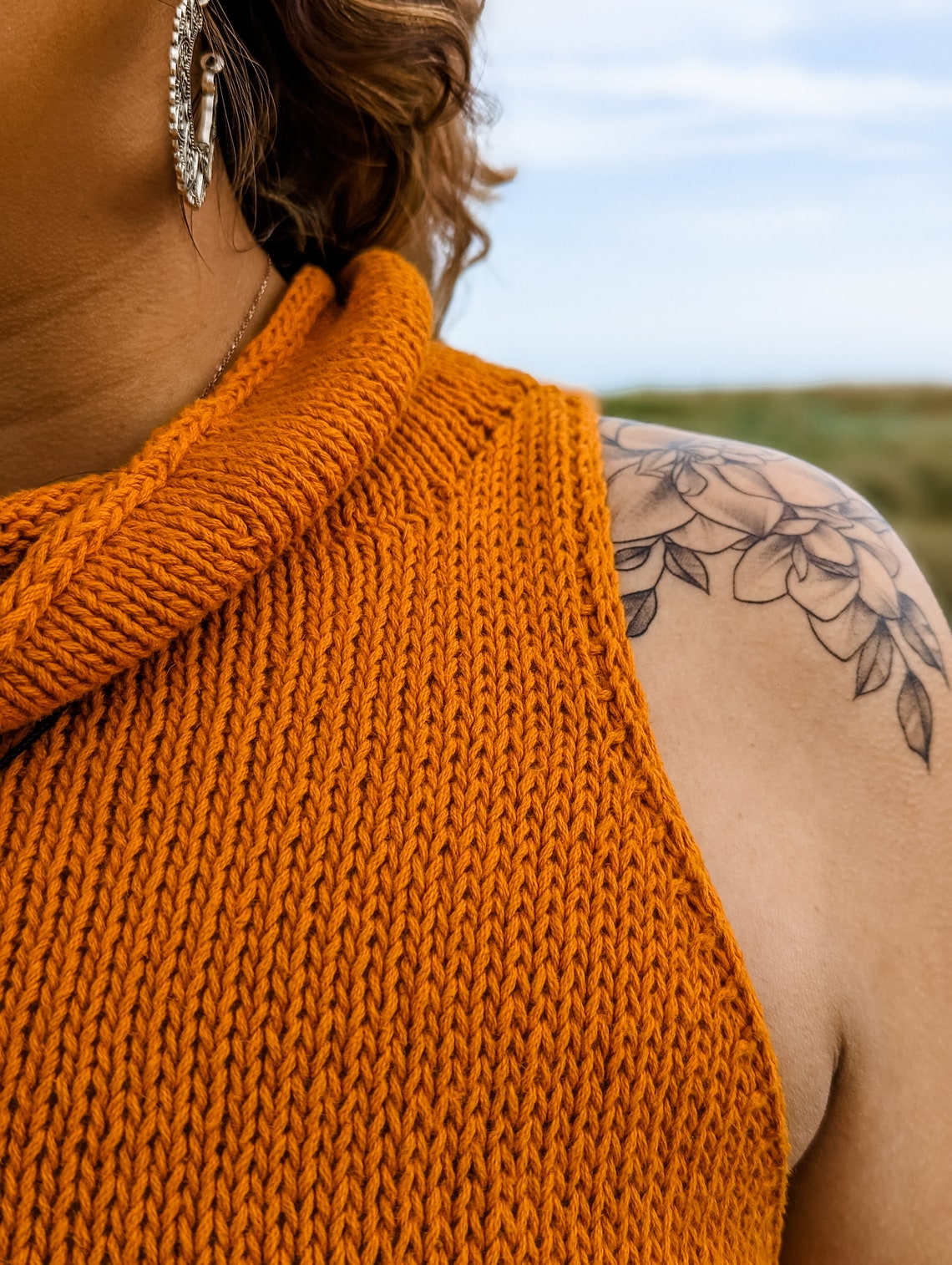 Sienna Tank Knitting Pattern: A-line Cowl Neck Top (PDF Pattern) - Etsy