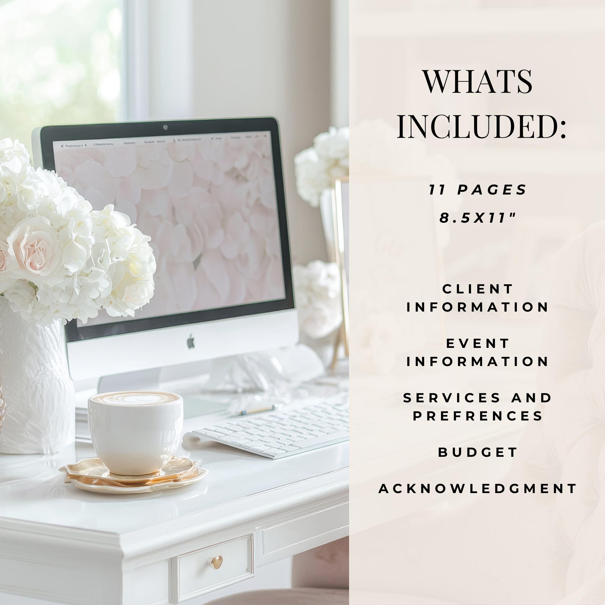 Event Planner Intake Form Template, Editable Event Management Form ...