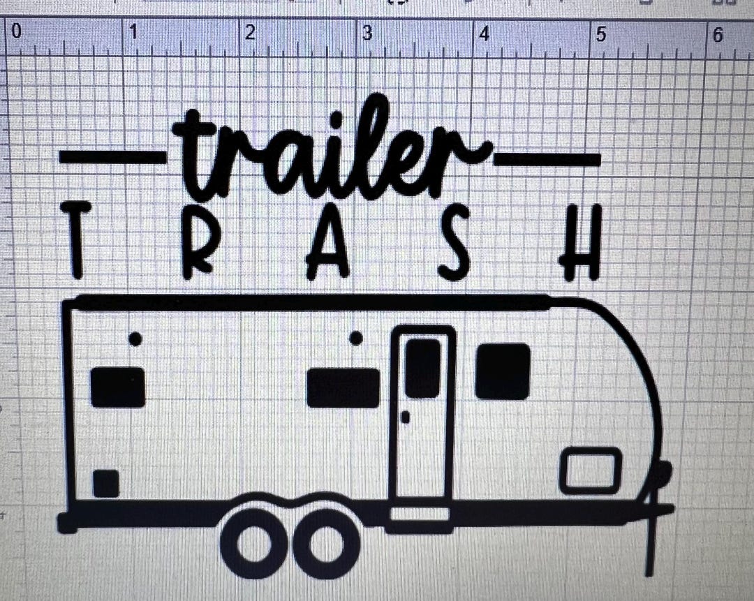 Trailer Trash RV Camper Decal: Funny White Vinyl Sticker (4x5) - Etsy