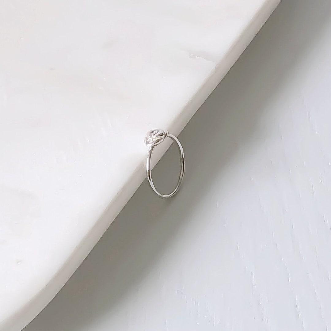 Petite Succulent Leaf Ring | Tiny Sterling Silver 925 Cactus Plant Ring ...