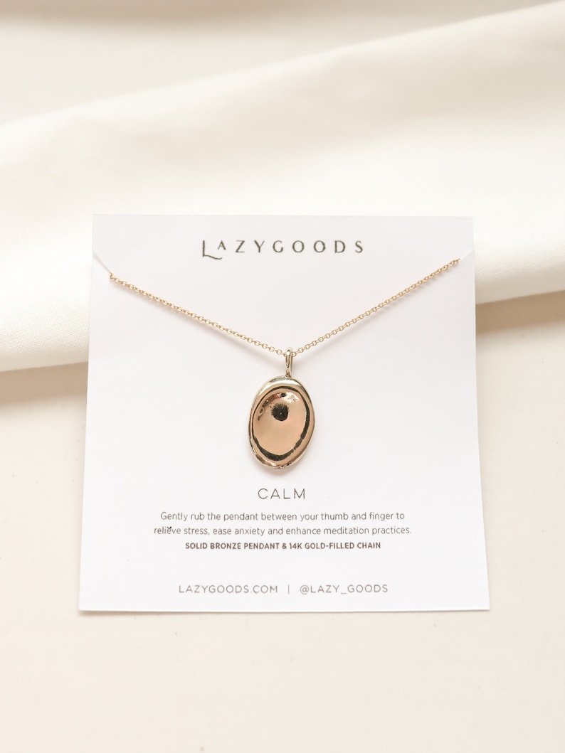 Worry Stone Necklace Calming Stress Relief Anxiety Relief - Etsy