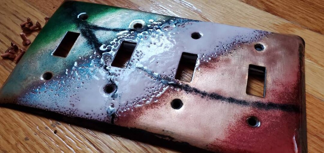 Translucent Metal Art Brilliant Colors Copper Enamel Art 4 - Etsy
