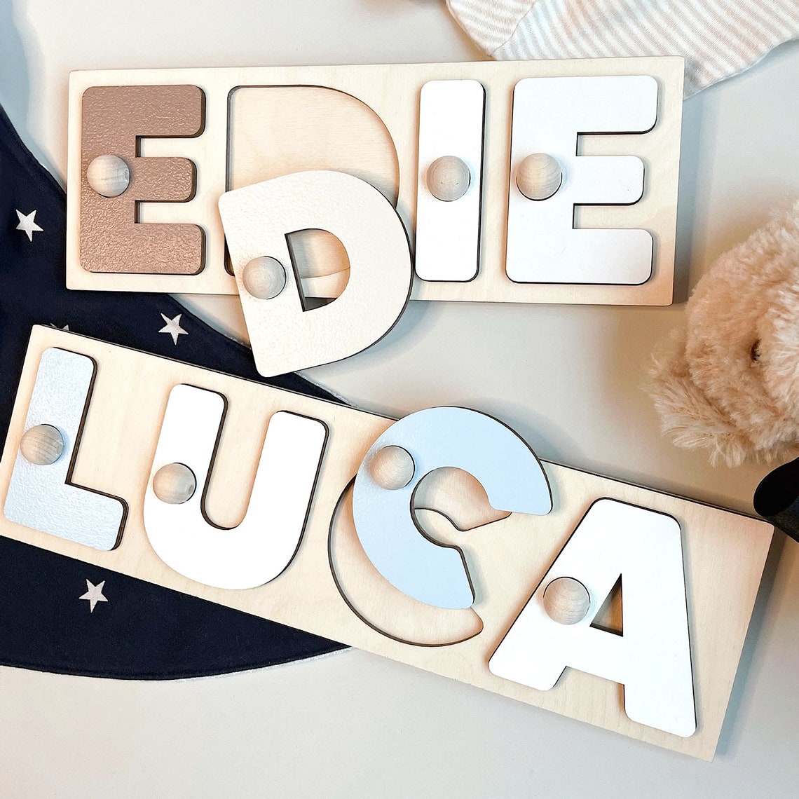 Name Puzzle With Pegs Custom Name Personalized Gift for Toddlers First ...