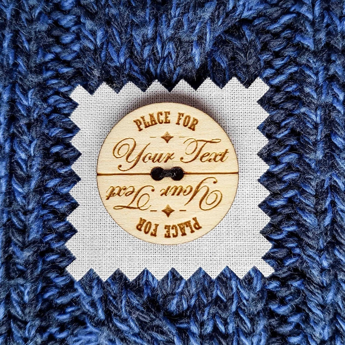 Wooden Personalized Buttons With Your Text 2 Holes 1 Inch - Etsy UK