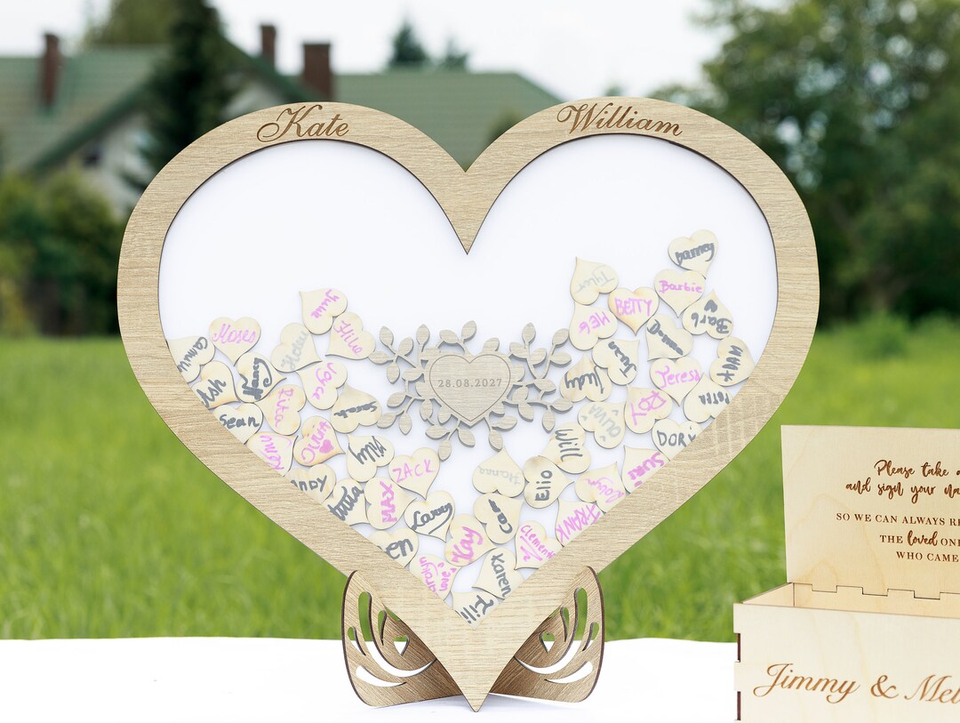 Heart Shaped Wooden Guest Book Dropbox Alternative Guest Book an Idea ...