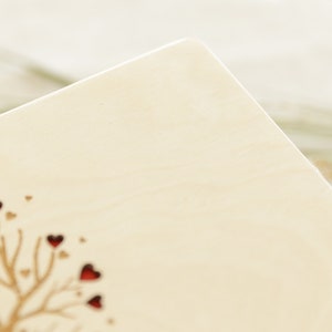 Tree Motif Personalised Wooden Card Box With Engraving - for Envelopes ...