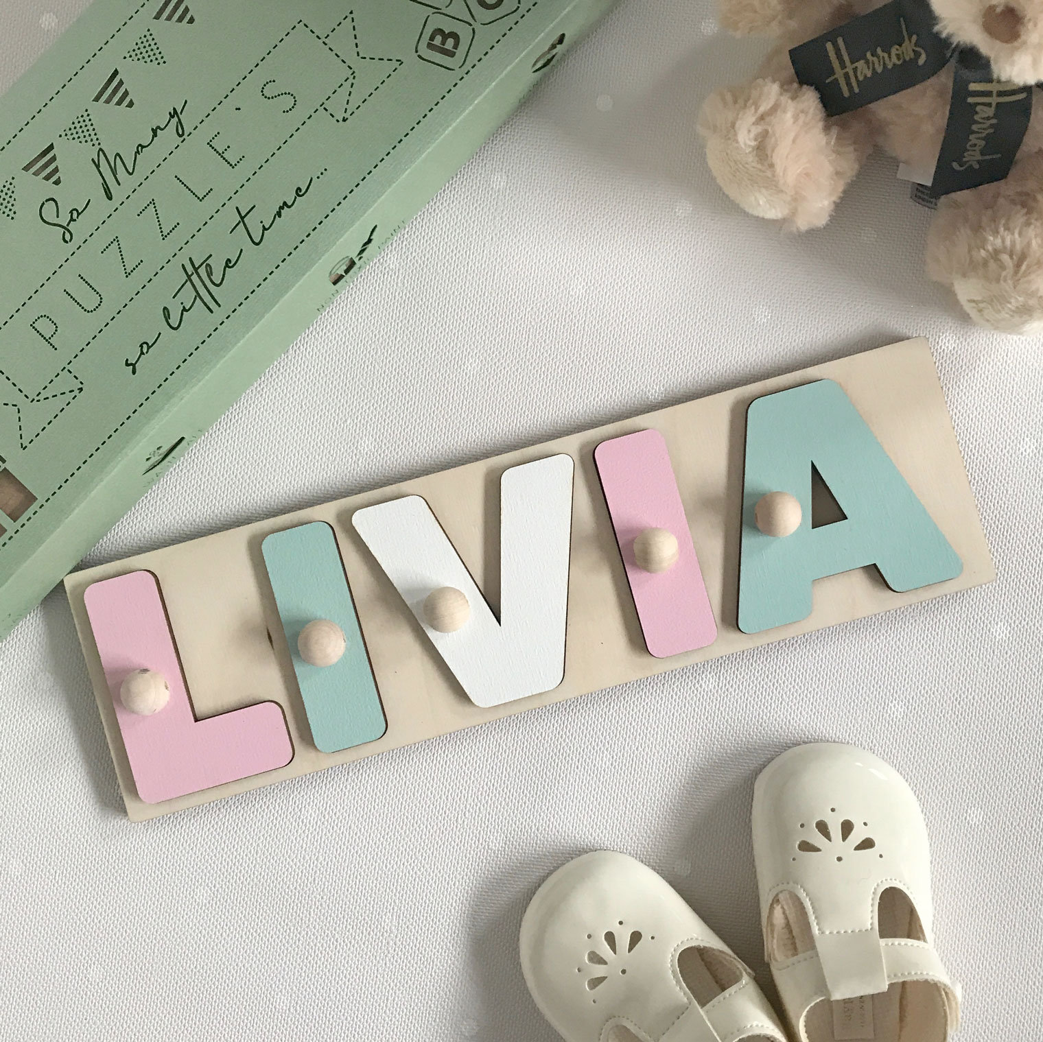 Name Puzzles With Pegs for Toddlers Educational Montessori Toys Gift ...